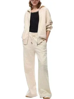Pinko Embellished Zip-up Hoodie - Neutrals