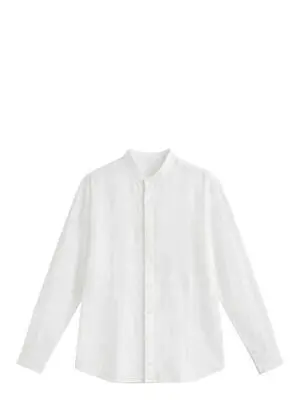 Seventy Band-collar Linen Shirt - White