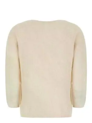 Fabiana Filippi Boat-neck Three-quarter-sleeve Sweater - Neutrals