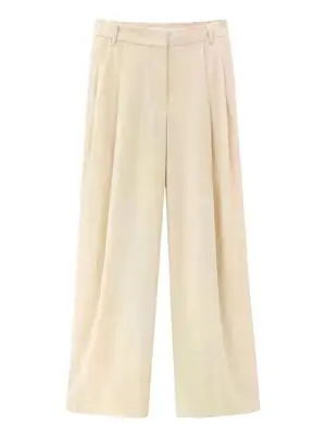 IRO PARIS Hayda Pleated Wide-leg Trousers - Neutrals