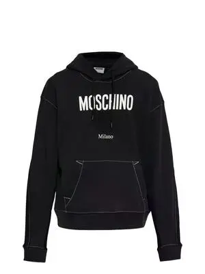 Moschino Print Hoodie - Black