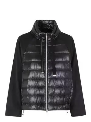 Herno Quilted Panelled High Neck Jacket - Black