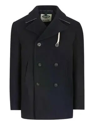 CAMPLIN Double-breasted Notch-lapel Peacoat - Blue