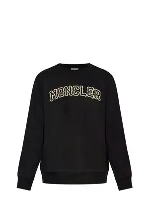 Moncler Embroidered Logo Sweatshirt - Black