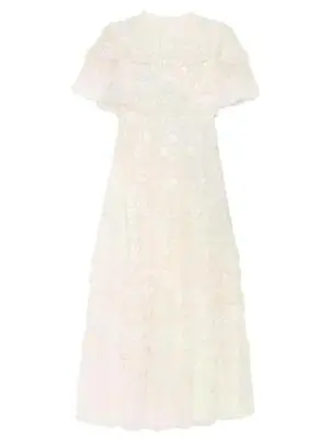 NEEDLE & THREAD Gianna Ankle Gown - Neutrals
