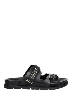 Guess Buckle-fastening Flat Sandals - Black