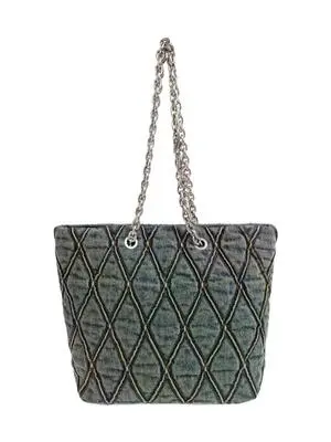DIESEL® Charm-d Diamond-quilted Tote Bag - Blue