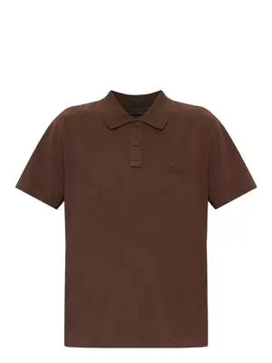 Moncler Logo Patch Polo Shirt - Brown