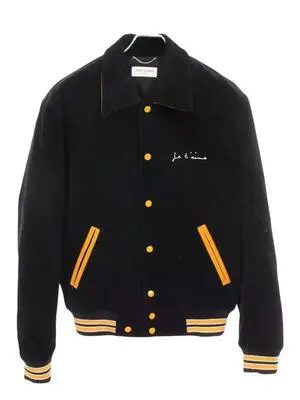 Saint Laurent Embroidered Long Sleeve Jacket - Black