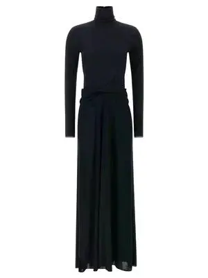 Fabiana Filippi High-neck Maxi Dress - Blue