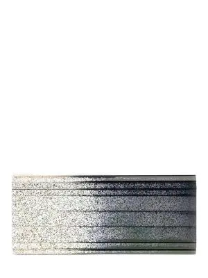JIMMY CHOO Glitter-effect Clutch Bag - Silver