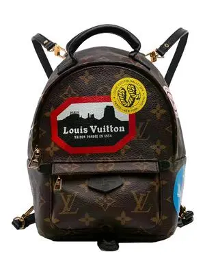 LOUIS VUITTON Monogram World Tour Mini Palm Springs Backpack - Brown