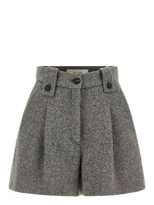 GOLDEN GOOSE Golden Goose Ryanna Mélange Virgin Wool Shorts