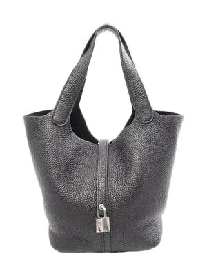 Hermès Clemence Picotin Lock 22 Handbag - Black