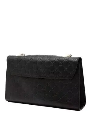 GUCCI Gucci Imprimé Cuir Noir Sac Bandoulière Emily