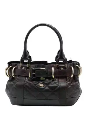 Burberry Quilted Leather Beaton Handbag - Brown