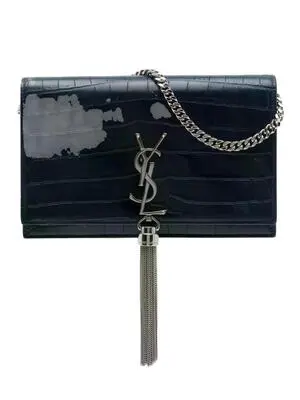 Saint Laurent Monogram Kate Tassel Wallet On Chain Bag - Blue