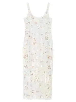 NEEDLE & THREAD Wisteria Shimmer Dress - Neutrals