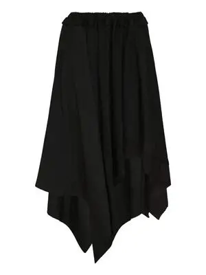 Yohji Yamamoto Asymmetric Hem Skirt - Black