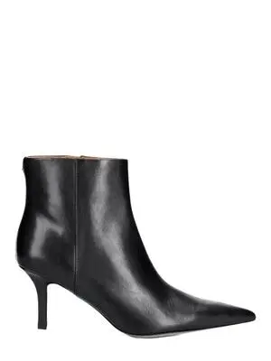 Patrizia Pepe Pointed-toe Leather Ankle Boots - Black