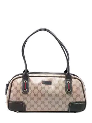 Gucci Gg Monogrammed Coated Canvas Princy Shoulder Bag - Neutrals