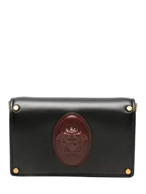 Versace Medusa Plaque Leather Mini Bag - Black