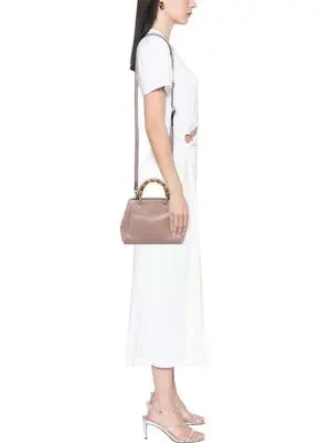 Gucci Calfskin Bamboo Shopper Satchel - Pink
