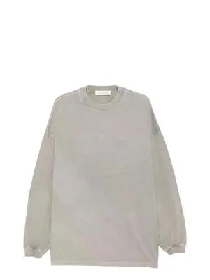 Fear Of God Logo Patch Long Sleeve Sweatshirt - Grey