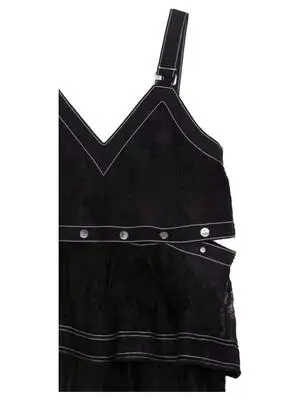 3.1 Phillip Lim V-neck Studded Midi Dress - Black