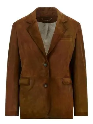 GOLDEN GOOSE Robyn Suede Blazer - Brown