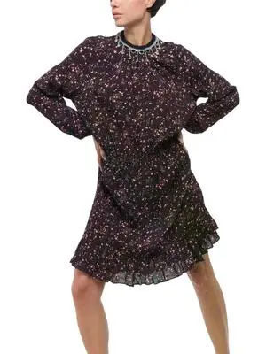 Dsquared2 Crystal-embellished Star-print Mini Dress - Black