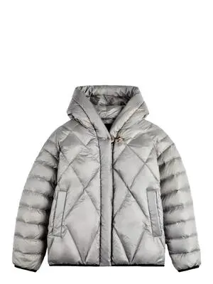 FAY Quilted Hooded Jacket - Grey