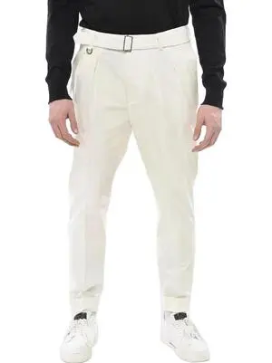 PAOLO PECORA Belted Velvet Trousers - White