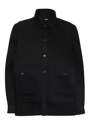 Henrik Vibskov Layered-design Flap-pocket Shirt - Black