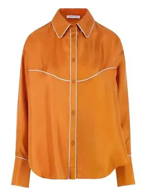 RAQUEL DINIZ Raquel Diniz Silk Shirt With Contrast Piping