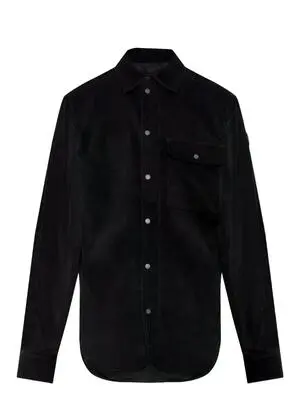 Moncler Chest-pocket Corduroy Shirt - Black