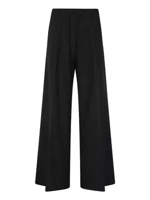SEMICOUTURE Elasticated-waistband Pleated Trousers - Black