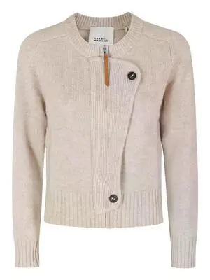 Isabel Marant Étoile ISABEL MARANT Asymmetric Zip-Fastening Cardigan Neutrals