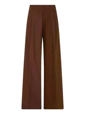 SEMICOUTURE Jhonny" Pleated Wide-leg Trousers - Brown