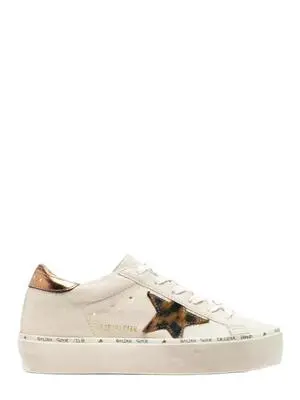 GOLDEN GOOSE Golden Goose Hi Star Leopard Print Leather Platform Sneakers