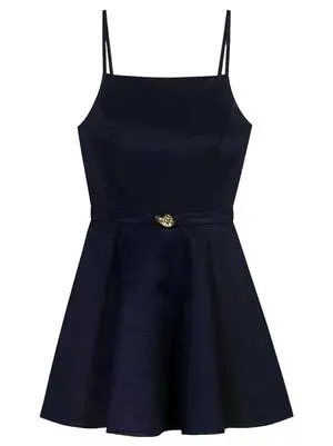 Maje Square-neck Mini Dress - Blue