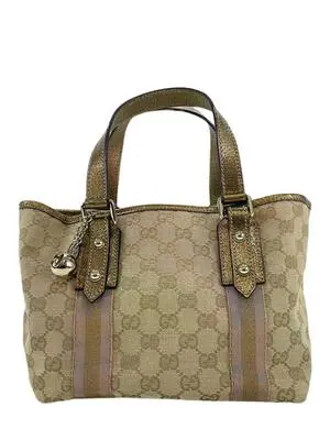Gucci 2000s Sherry Line Monogram Canvas Handbag - Neutrals