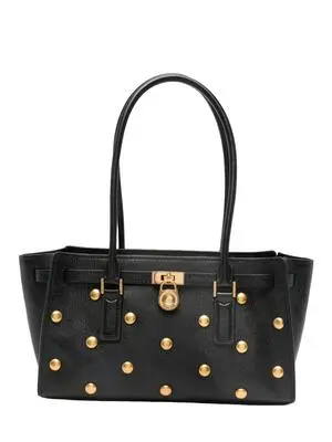 Michael Kors Studded Leather Shoulder Bag - Black