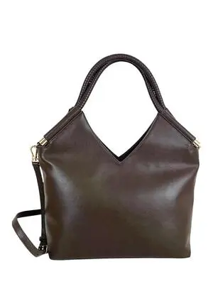 TWINSET Logo Plaque Top-handle Tote Bag - Brown