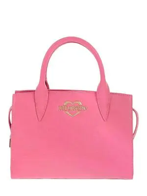 Moschino Logo Plaque Tote Bag - Pink