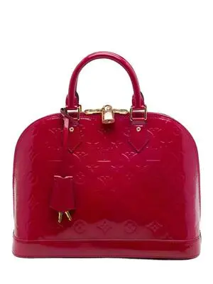LOUIS VUITTON Monogram Vernis Alma Pm Handbag - Red