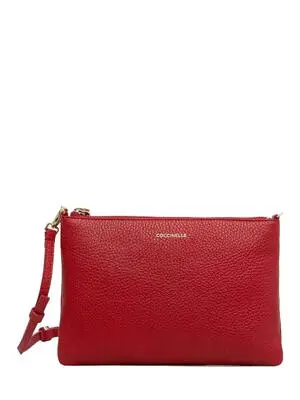 COCCINELLE Grained Crossbody Bag - Red