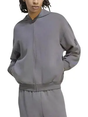 Adidas Relaxed Fit Zip-up Hoodie - Grey