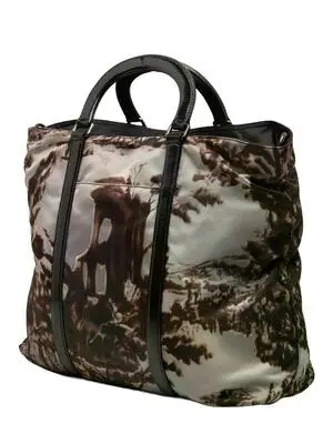 Prada Prada Tessuto New York Street Convertible Tote Satchel Brown