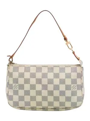 LOUIS VUITTON Damier Azur Pochette Accessoires Shoulder Bag - White